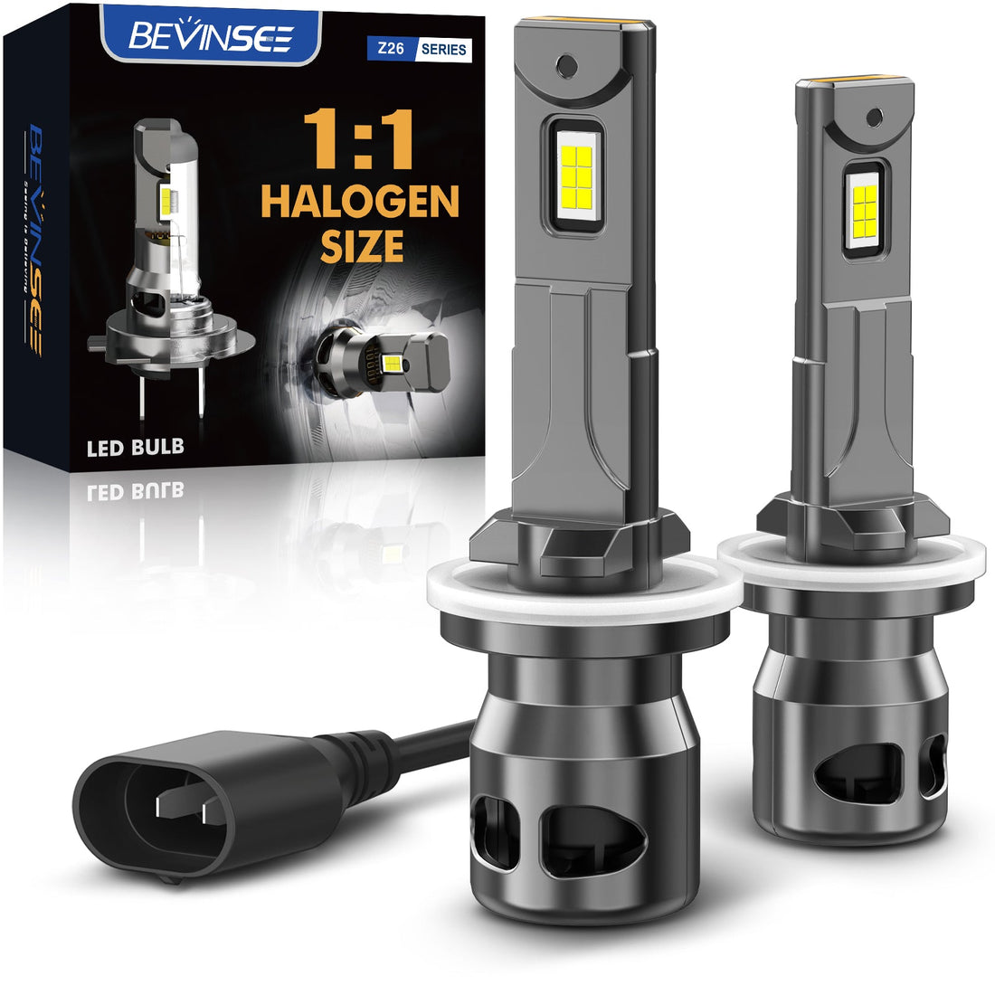 881 LED Headlight Bulbs 6000K Bright White For Arctic Cat M1000 2007-2 ...