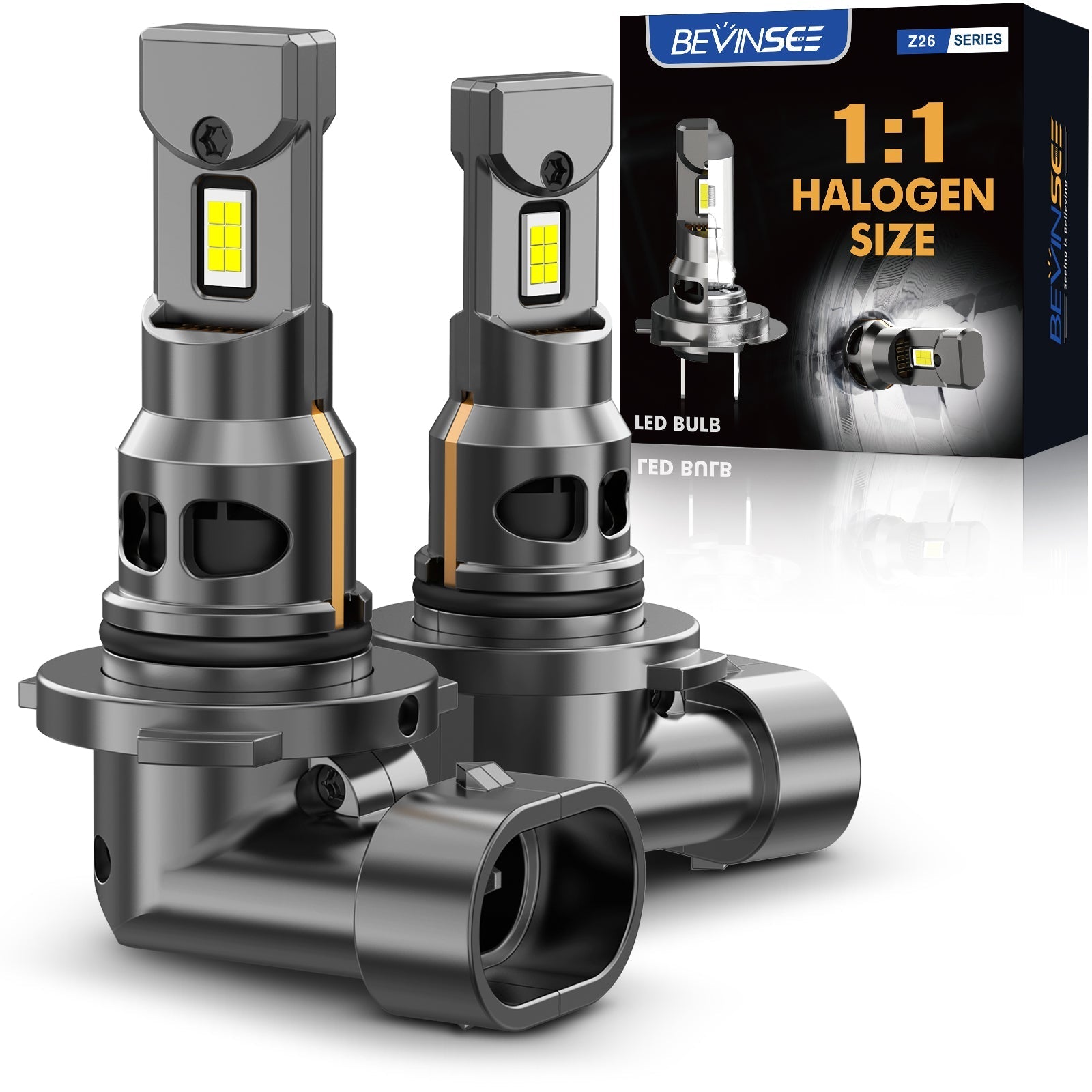 Bevinsee Z26 9005 LED Headlight Bulbs 6000K High Beam for Lexus GS300