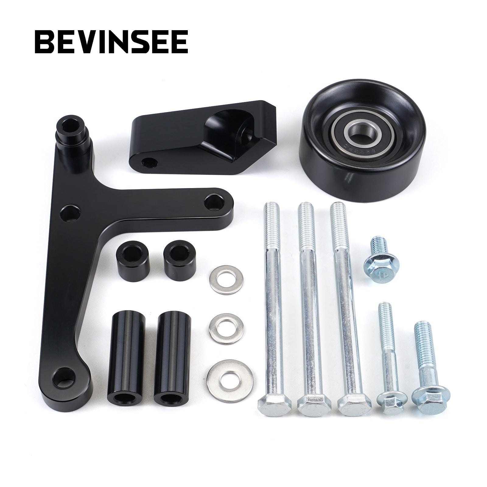 Low Mount F body LS Alternator bracket With Brace And Pulley – Bevinsee