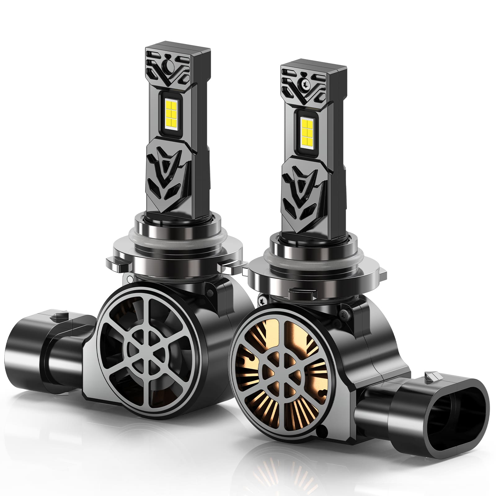 BEVINSEE S50 Canbus 9006 LED Headlight Bulbs 6000K Bright Low Beam Fog ...