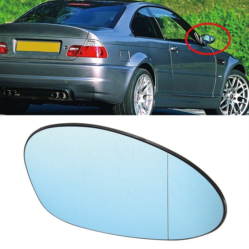 Pair L&R Heated Blue Side Car Door Mirror Glass Fit BMW E90 3er – Bevinsee