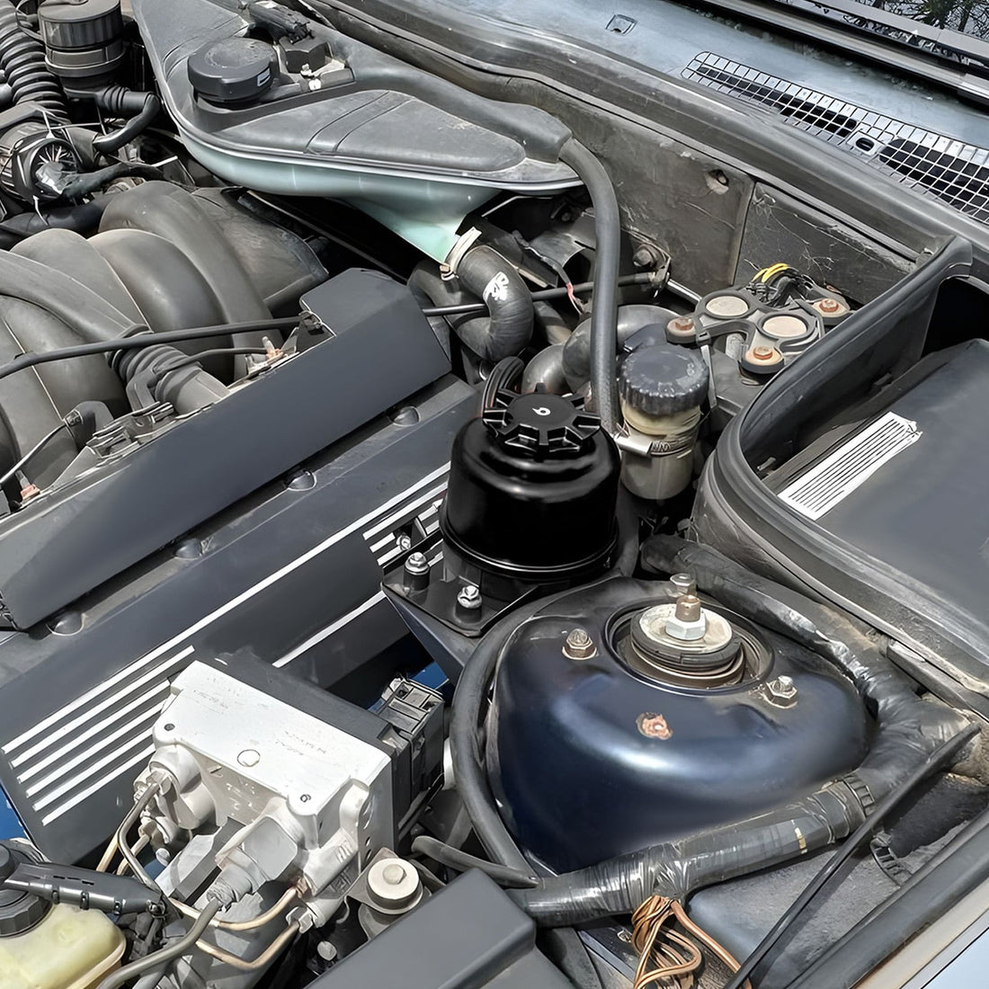 BEVINSEE Power Steering Reservoir Upgrade Kit For BMW E9X E8X E39 E60 ...