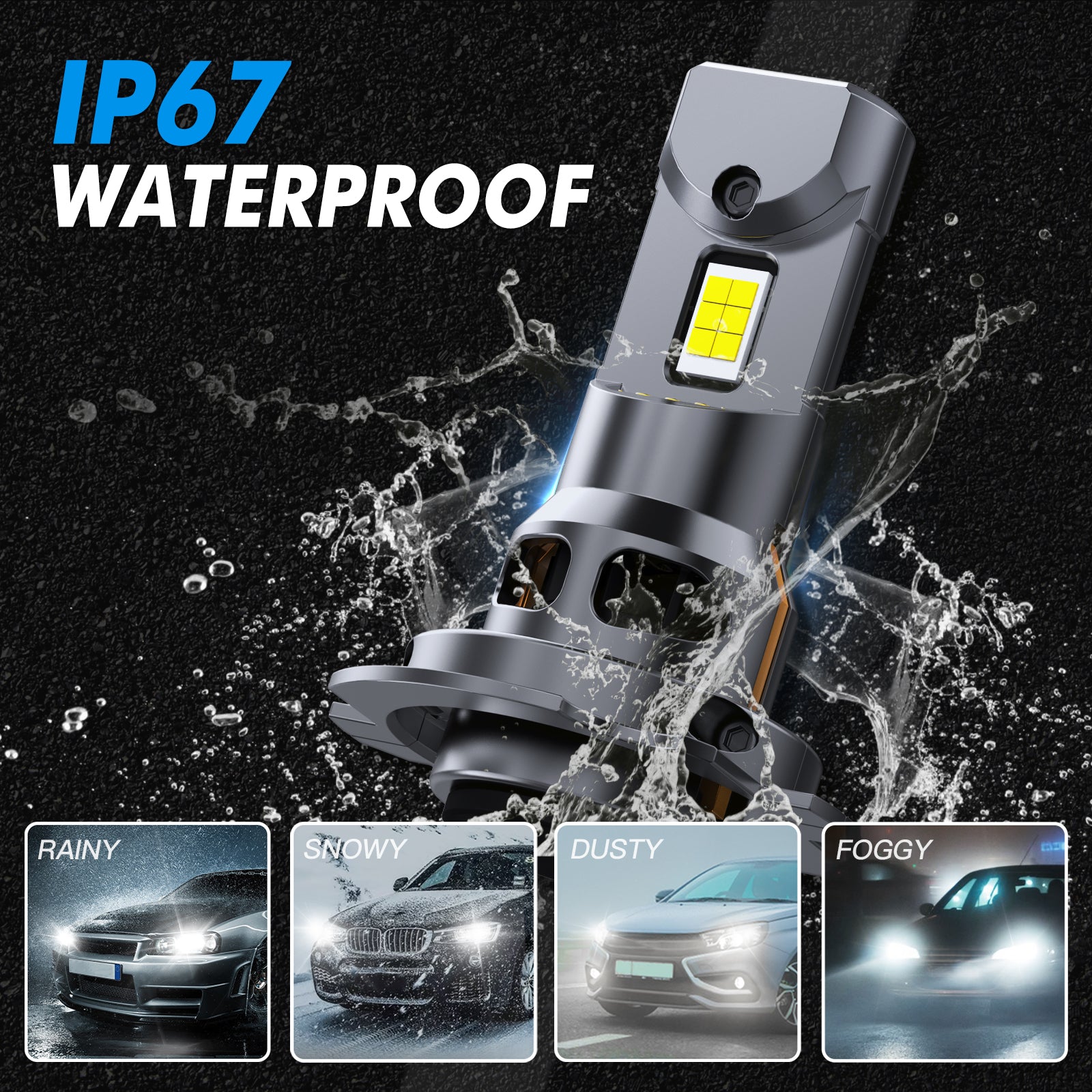 Z26 H7 LED Headlight Bulbs 6000K For Kawasaki Z800 2015-2016 – Bevinsee