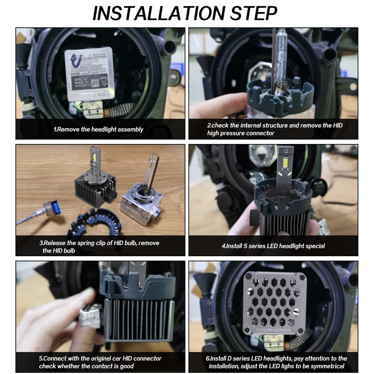 D1S/D1R LED Headlight Bulbs 7000LM/pair 6000K HID Xenon Lamp – Bevinsee