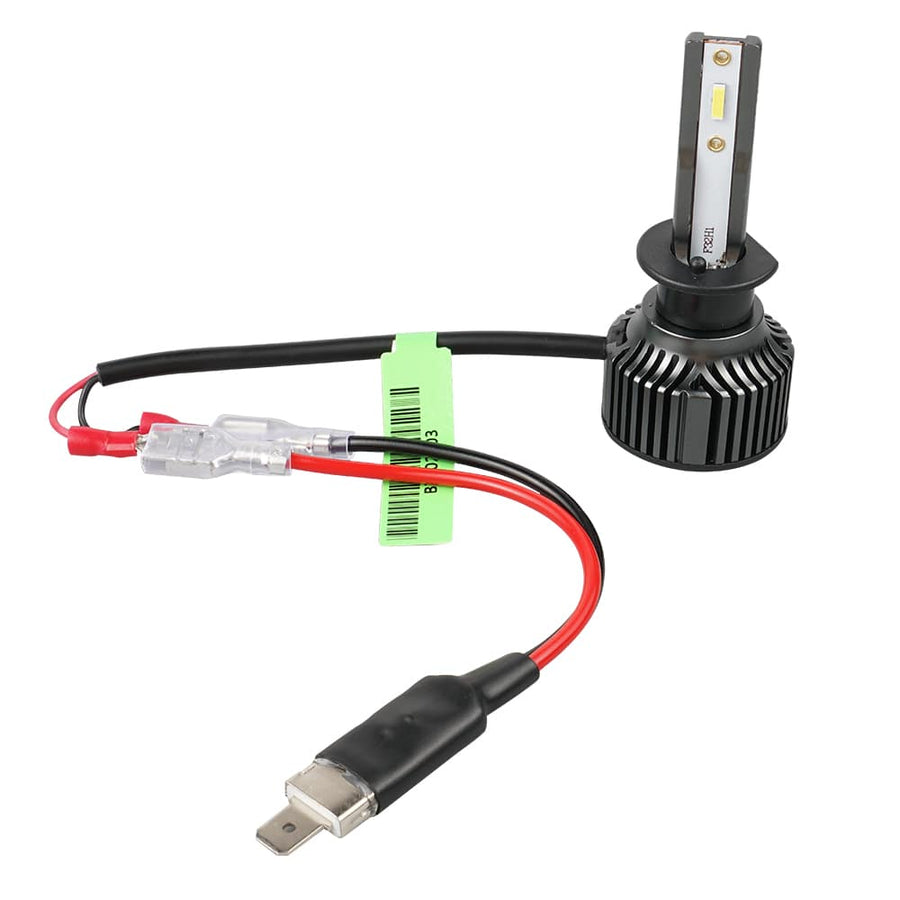 BEVINSEE H1 LED Headlight Bulb Conversion Wire Plug Converter Cable Wi